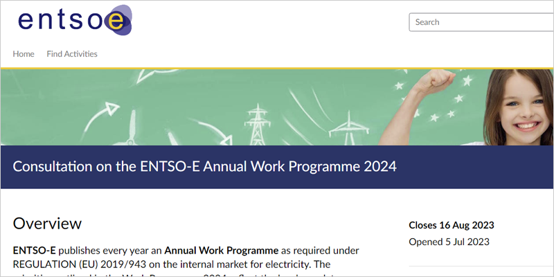 Consulta pública sobre el borrador del programa de trabajo anual de ...