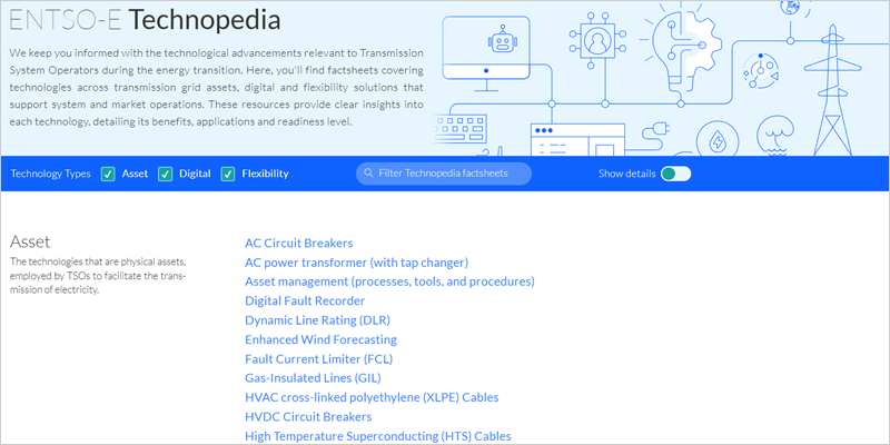 La Technopedia de ENTSO-E se actualiza para impulsar la evaluación de tecnologías para la red ...
